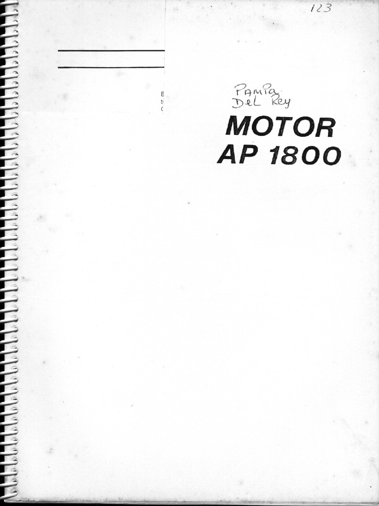 Manual - Motor AP1800 | PDF