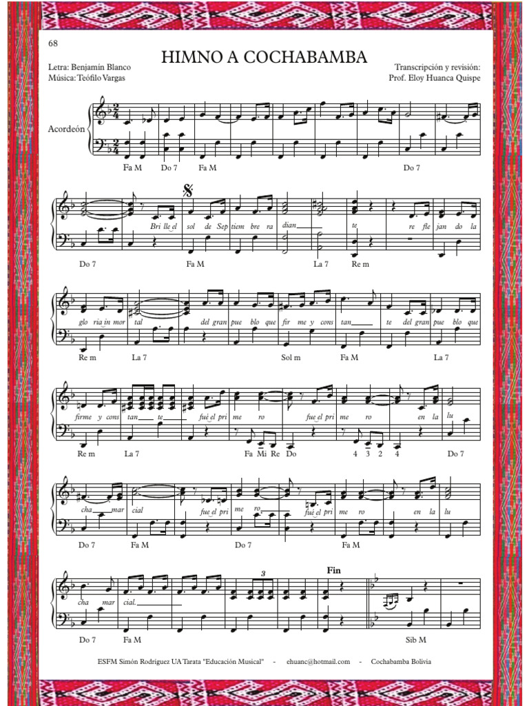Himno a Cochabamba | PDF