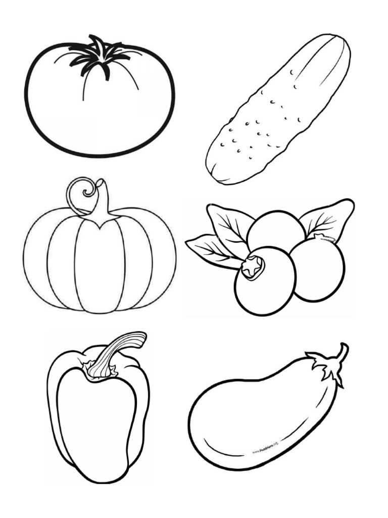 Colorear Vegetales | PDF