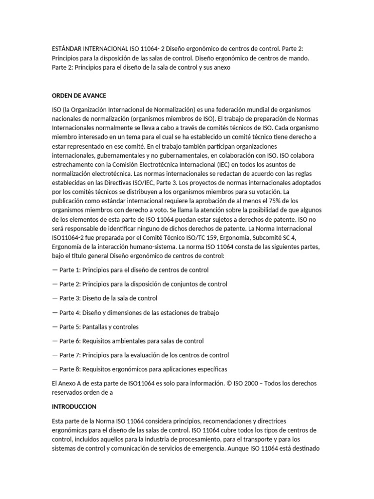 ISO 11064 Parte 2 | PDF