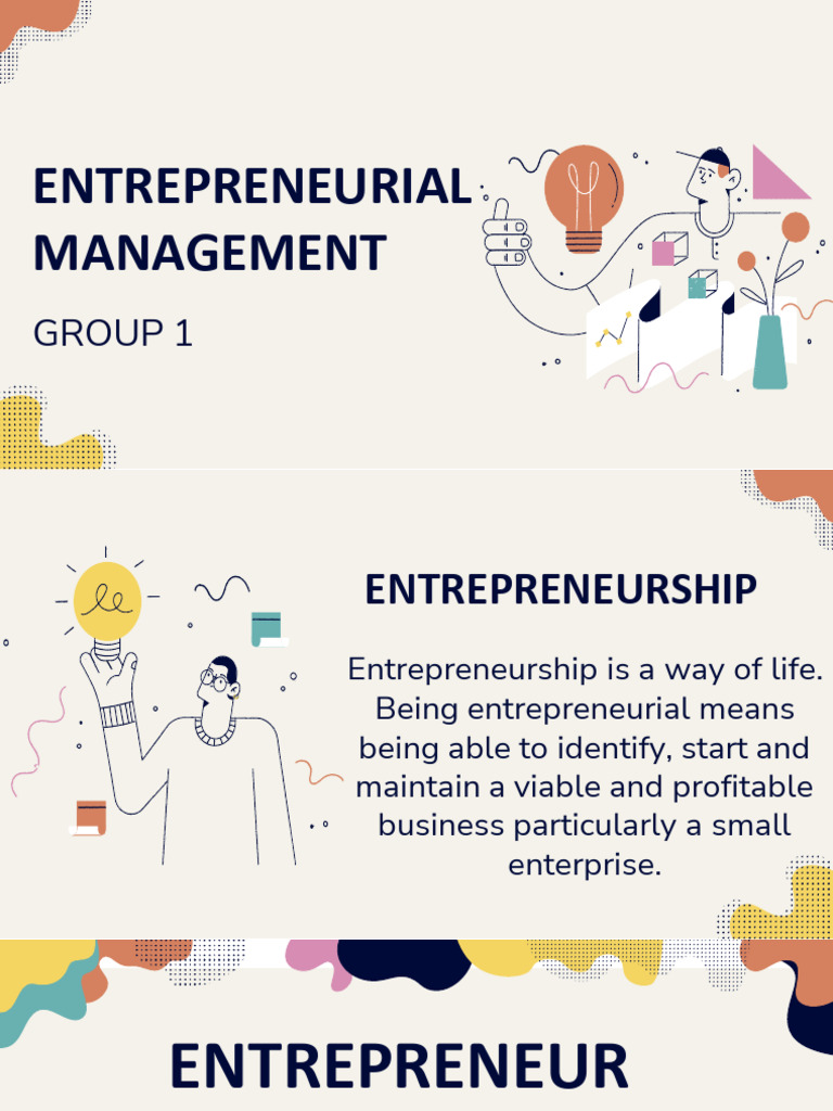 Entrep Mgt. (Unit 1) | PDF