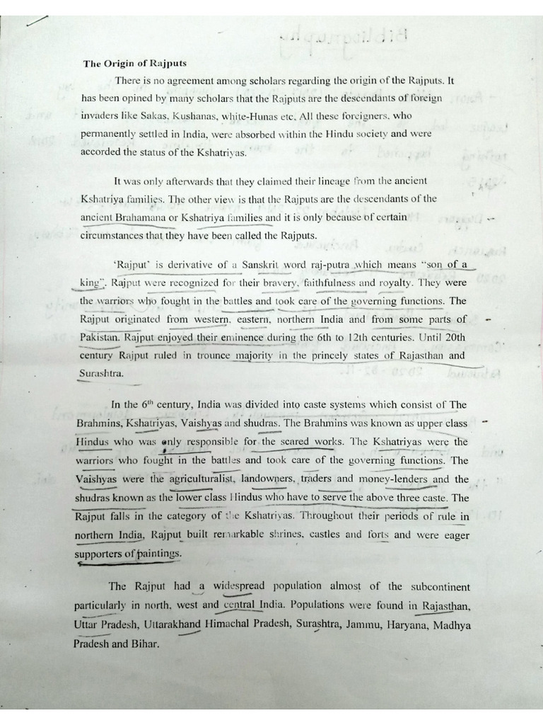 The Origin of Rajputs | PDF