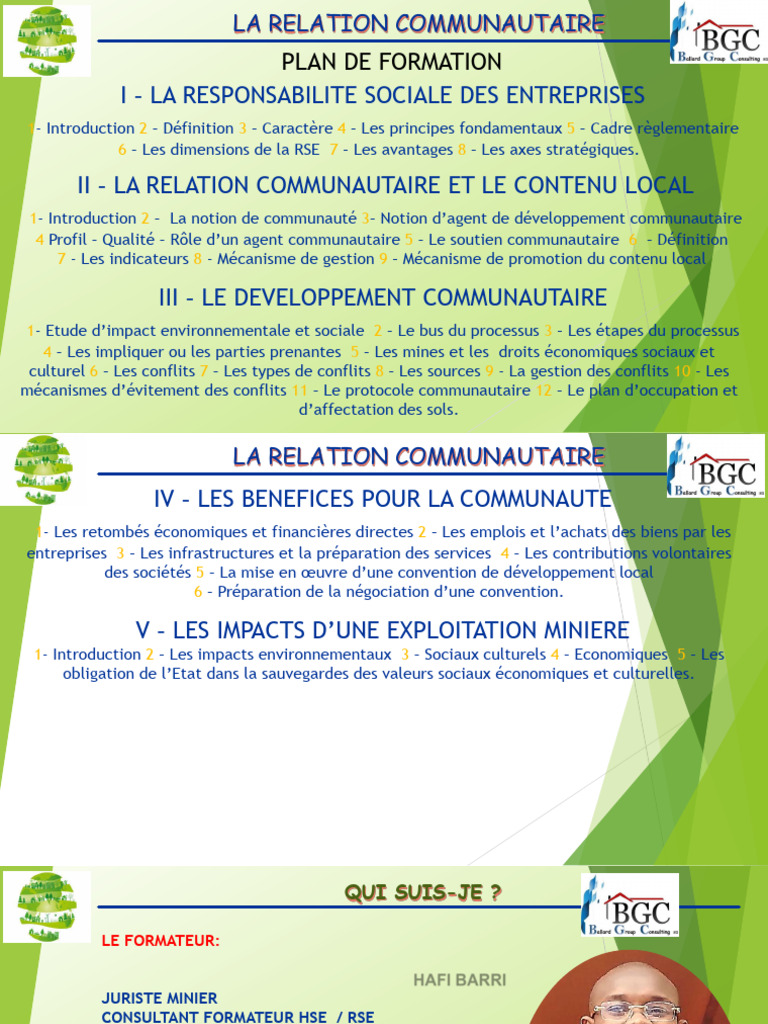 Ismg Boke Formation en Relation Communautaire | PDF