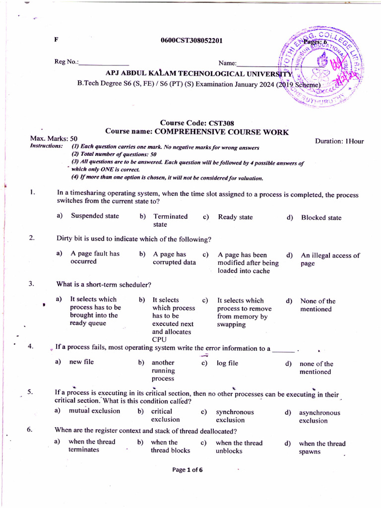 CST308 Comprehensive Course Work, January 2024 | PDF