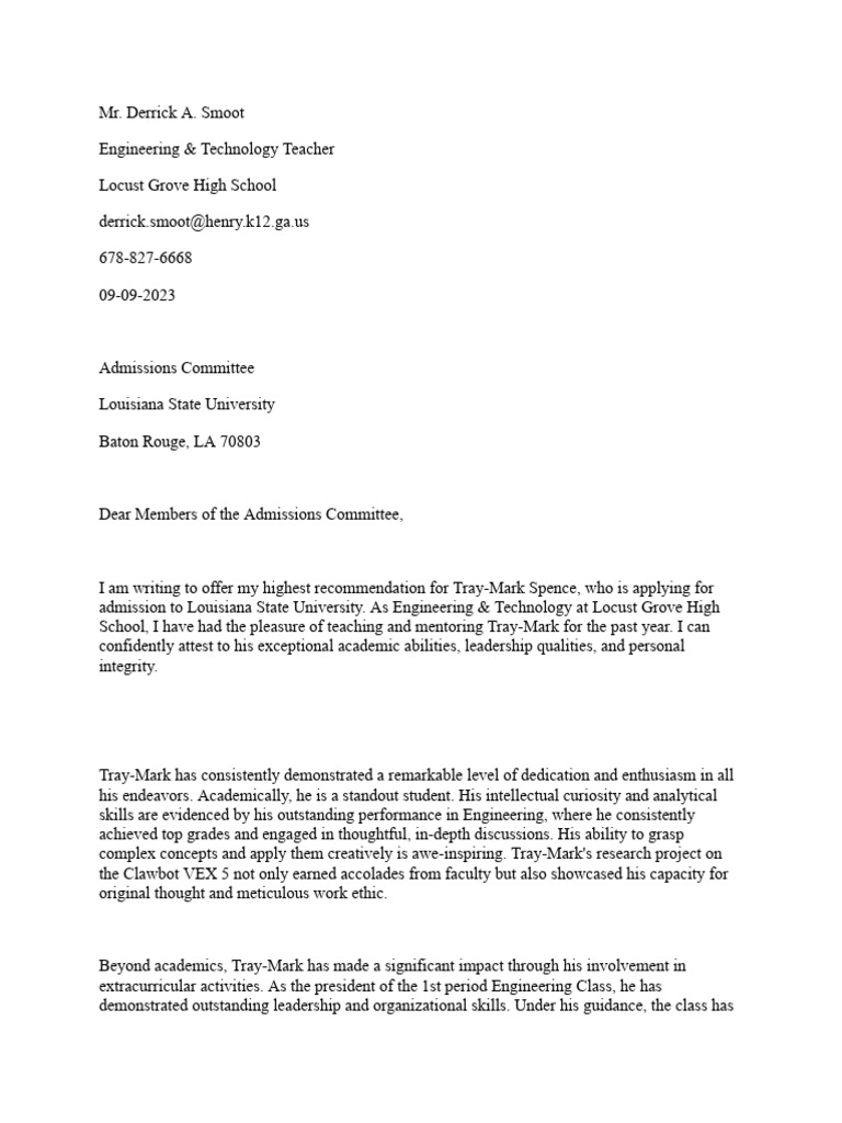 Tray-Mark Spence | PDF