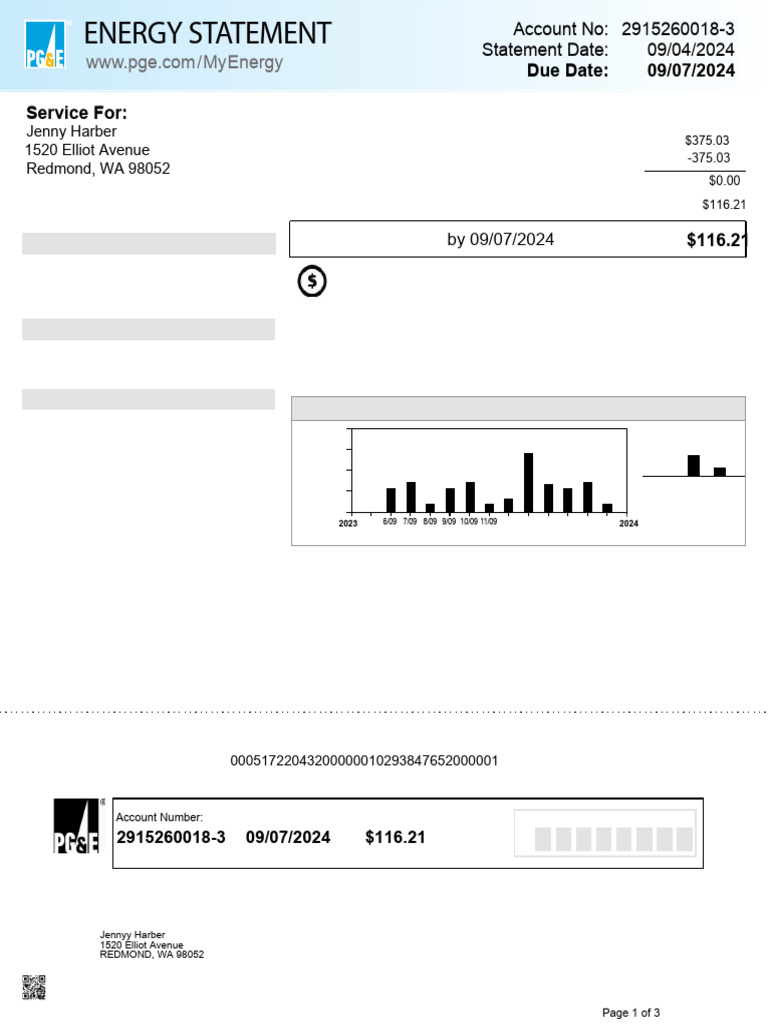 Utility Bill Template | PDF | Finance & Money Management