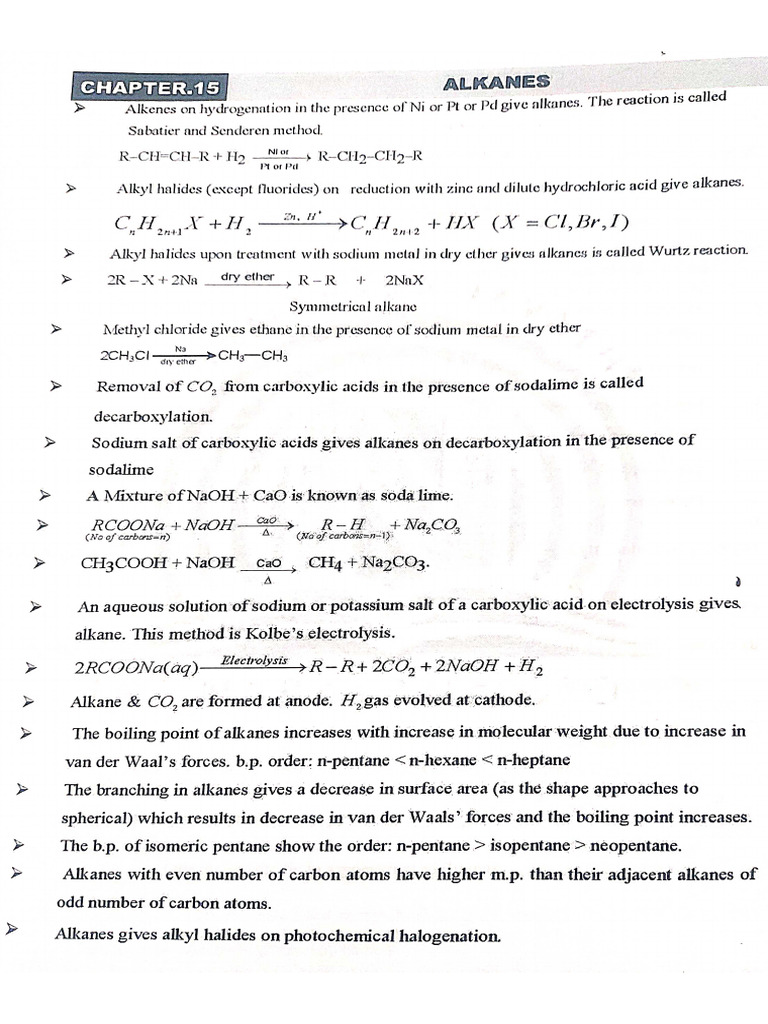 Alkanes, Alkenes, Alkynes, Core Concepts | PDF