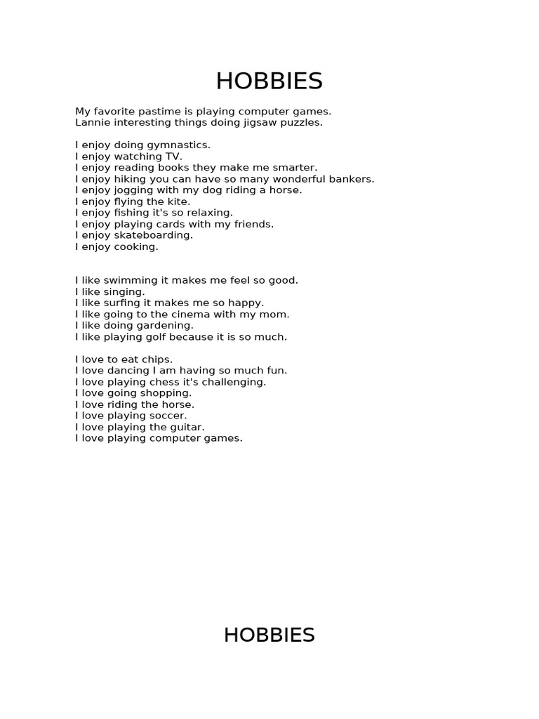 HOBBIES | PDF