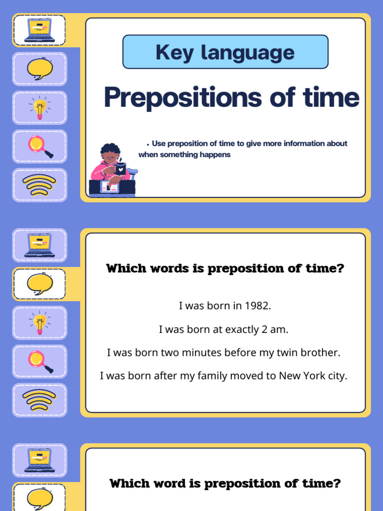 Prepositions of Time | PDF