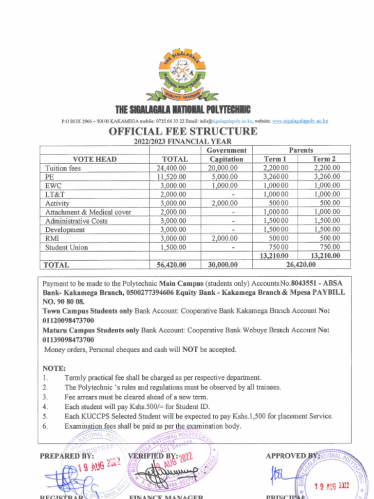 OFFICIAL-FEE-STRUCTURE | PDF