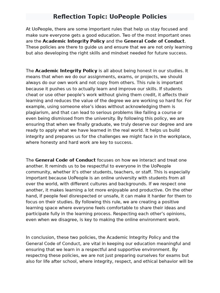 Reflection Topic | PDF