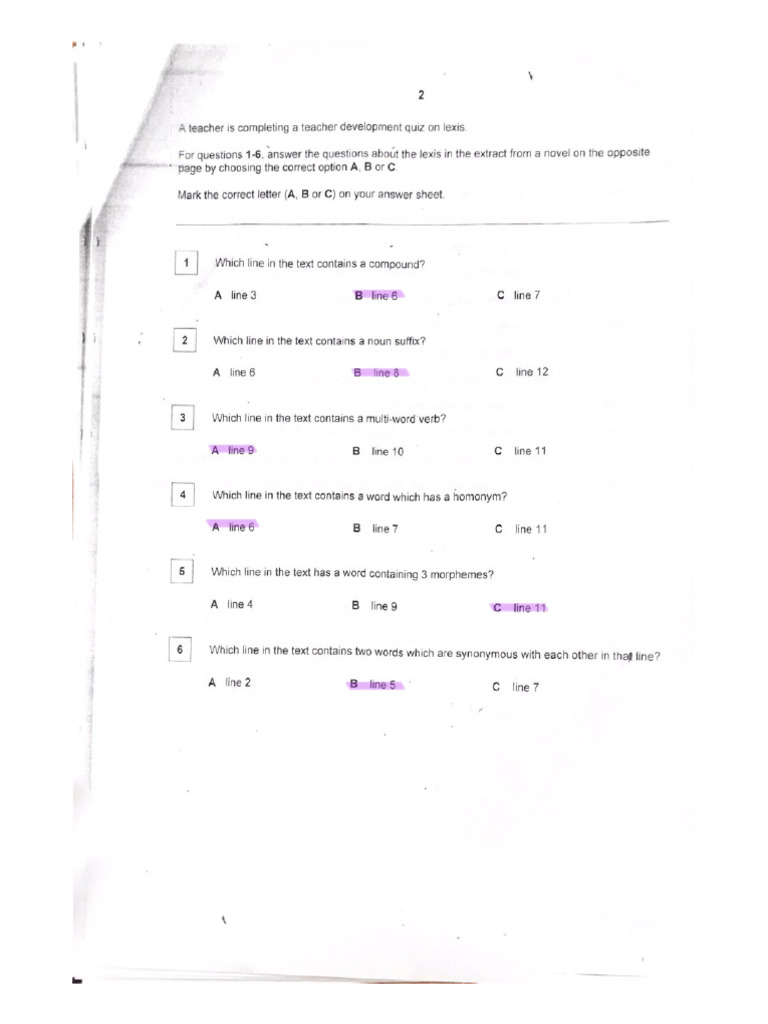 TKT Sample Test PDF With Answers | PDF