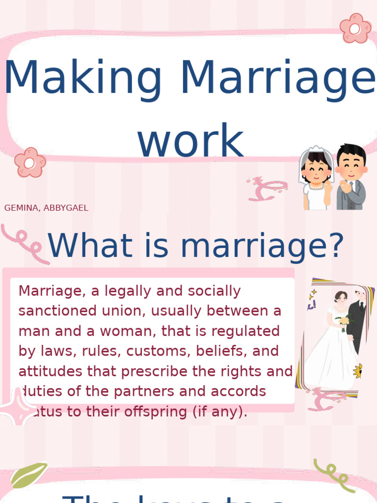 Making Marriage Work | PDF