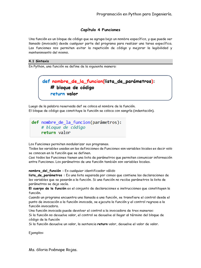 Capítulo 4 Funciones | PDF
