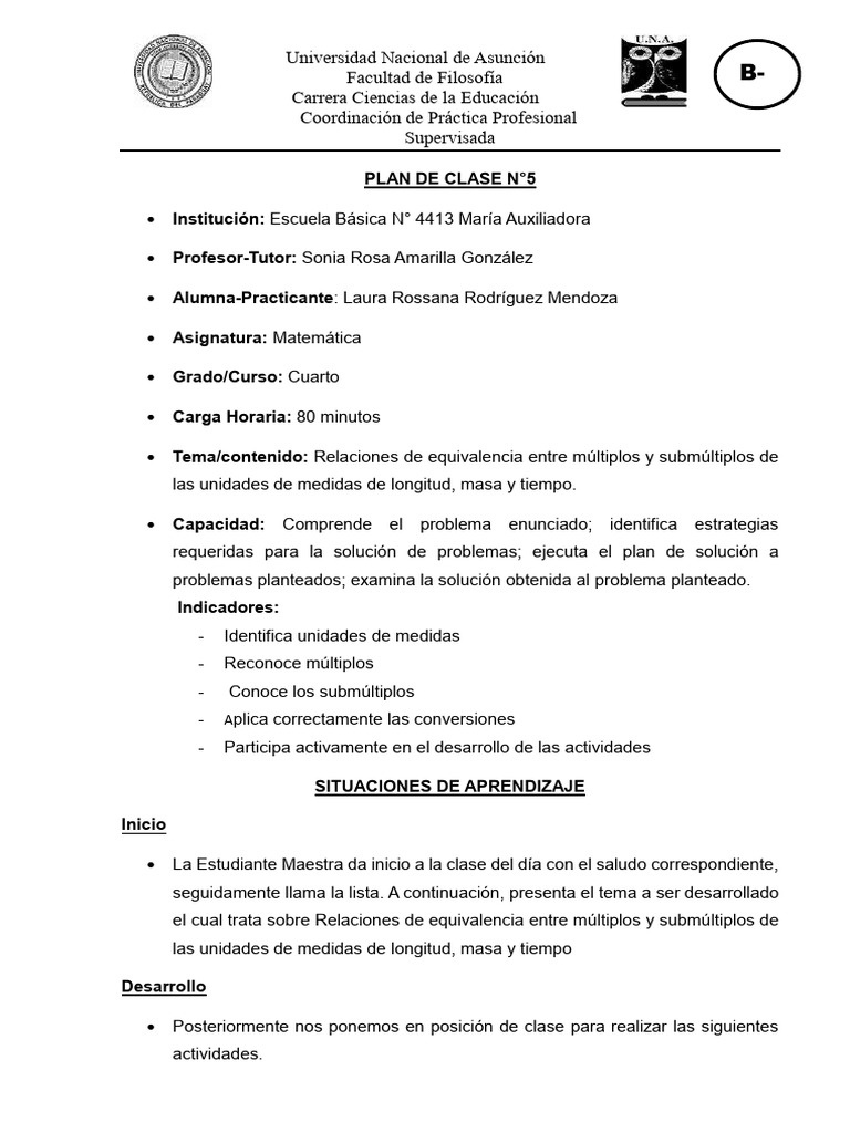 Plan De Ross Pdf