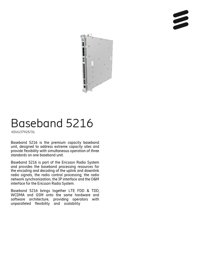 Baseband 5216 | PDF