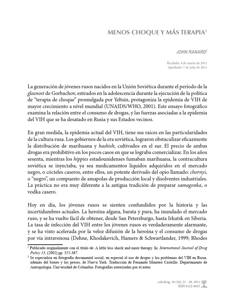 Ranard, John 2011. Menos Choque y Más Terapia. | PDF