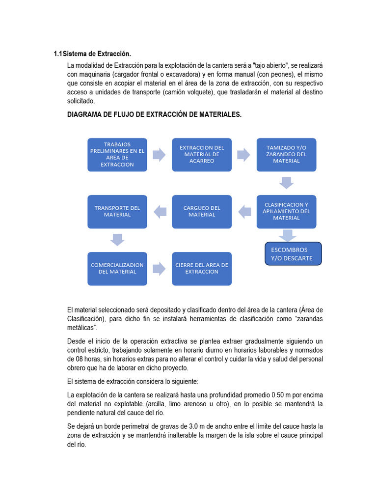 Extracción de Materiales en Cantera a Tajo Abierto | PDF | Minería ...