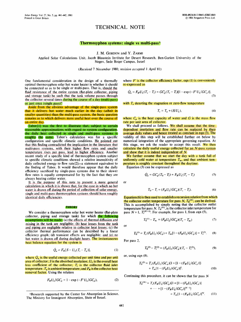 0-Thermosyphon Systems Single vs Multi Pas | PDF