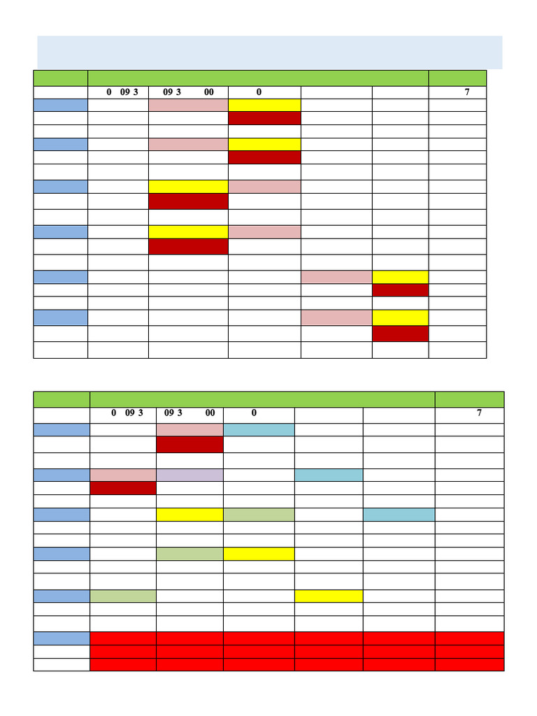 The Weekly Timetable For L2 Students (2024-2025) L2 Saturday S1&S2 | PDF