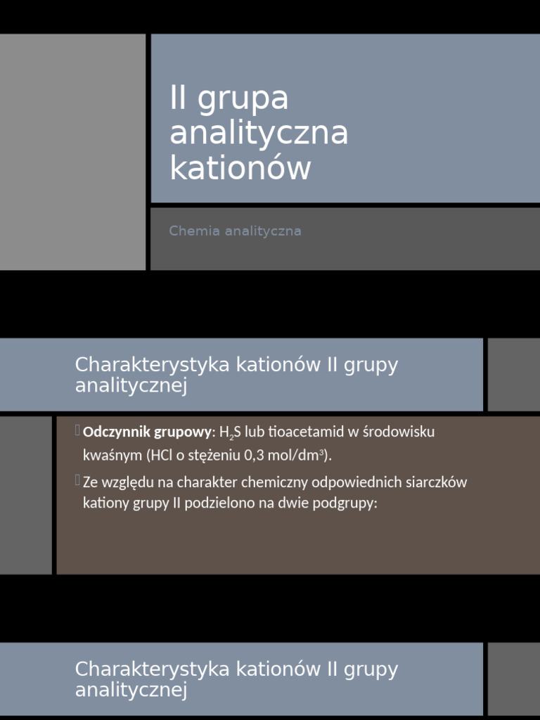 II Grupa Analityczna Kationów | PDF