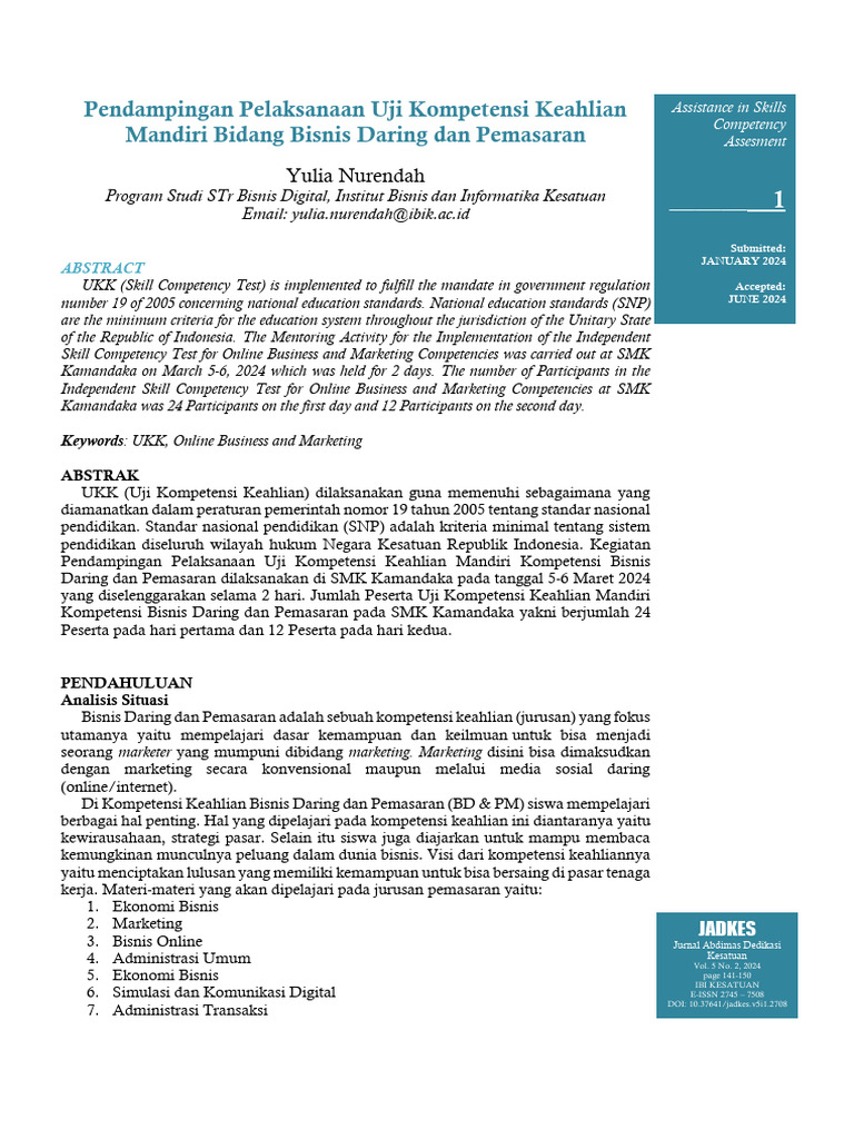 03+-+JADKES+2024+VOL+5+NO+2+-+Yulia+Nurendah | PDF