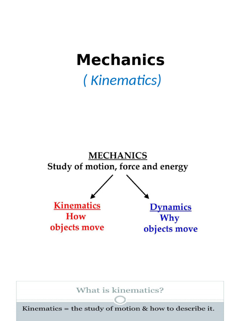 PPT-1-Kinematics | PDF