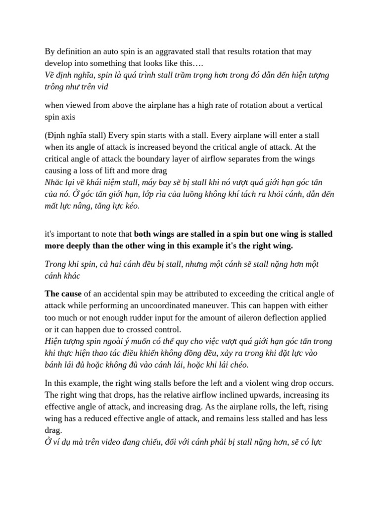 Spin and Spiral Dive | PDF
