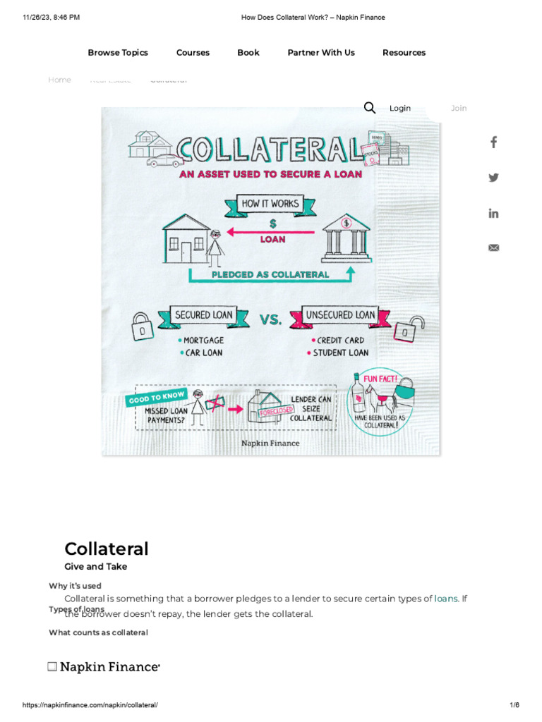 How Does Collateral Work - Napkin Finance | PDF