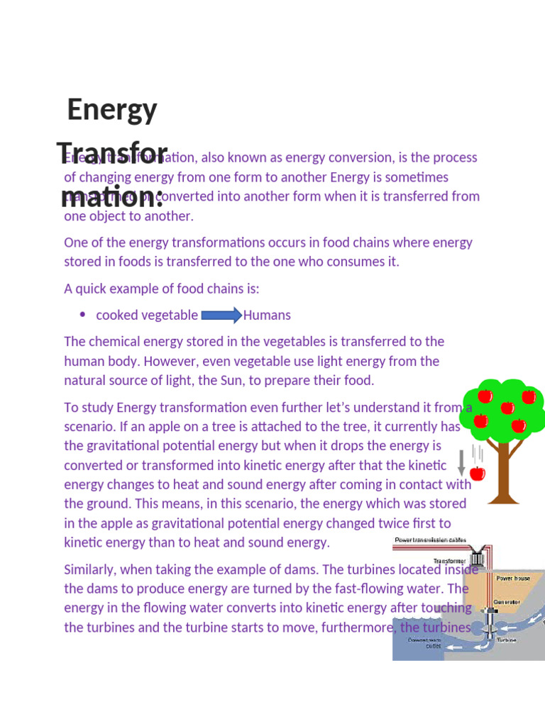 Energy Transformation | PDF