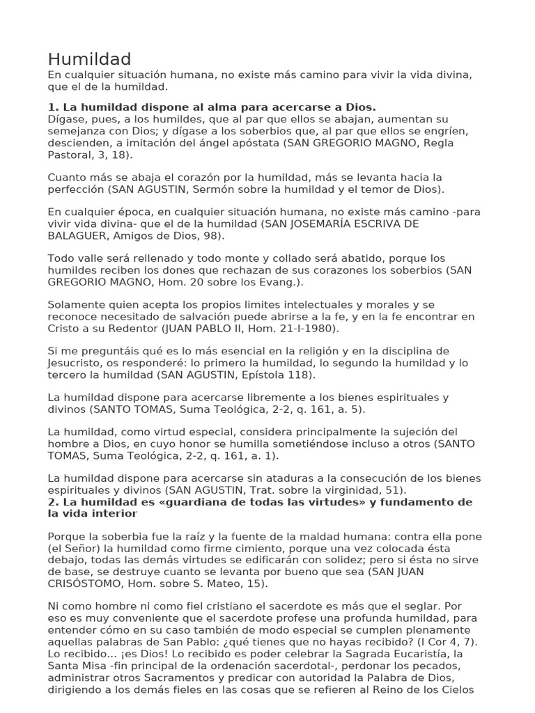 Humildad | PDF