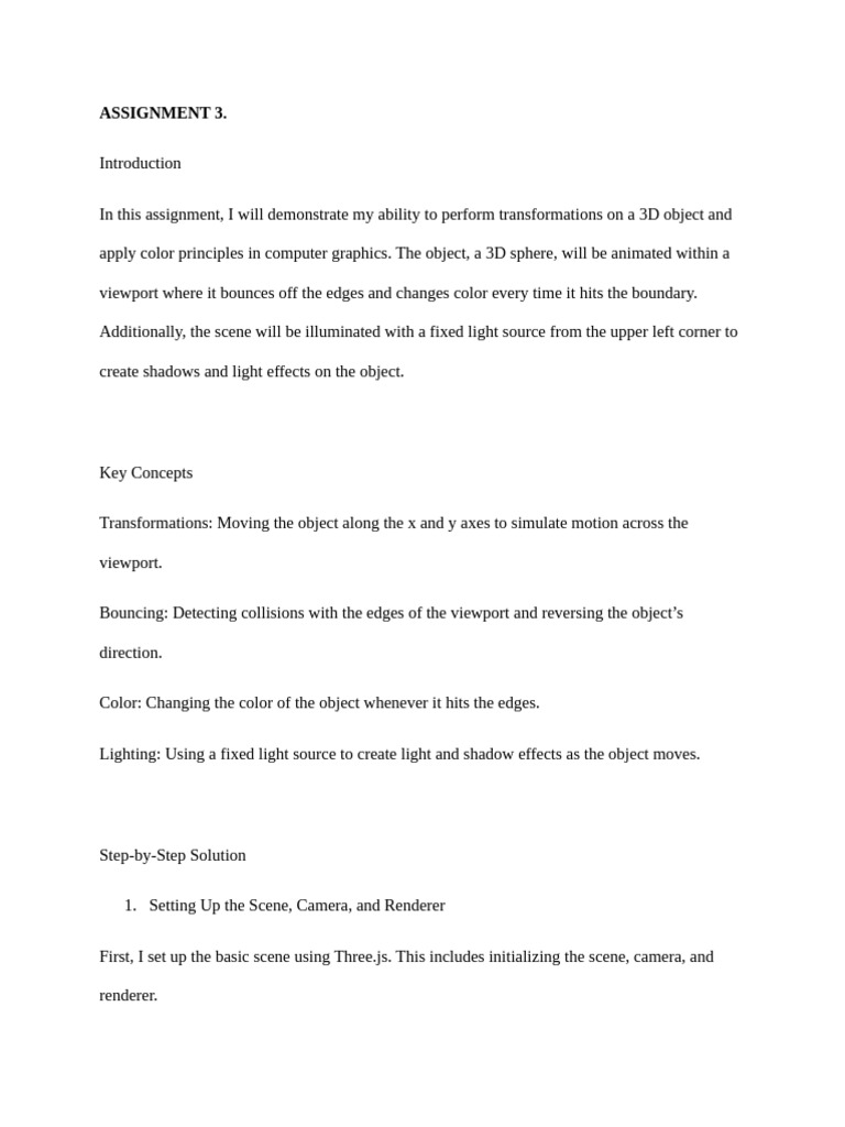 CS 4406 Assignment 3 | PDF | Rendering (Computer Graphics) | 3 D ... CS 4406 Assignment 3 | PDF | Rendering (Computer Graphics) | 3 D ...
