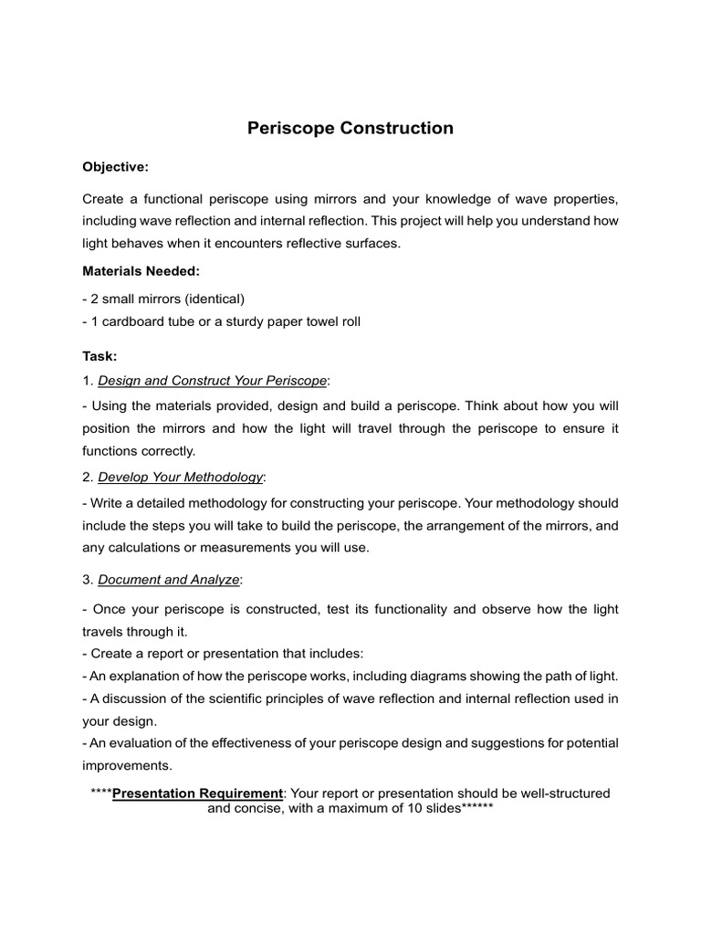 G9 Periscope Construction Project | PDF