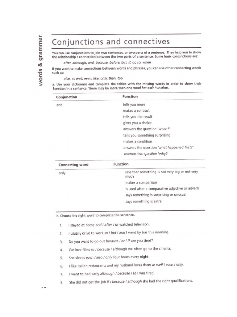 Conjuctives&connectives | PDF