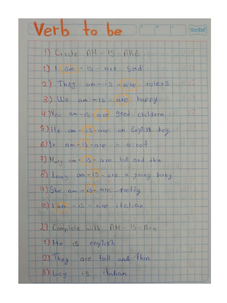 Verb To Be | PDF