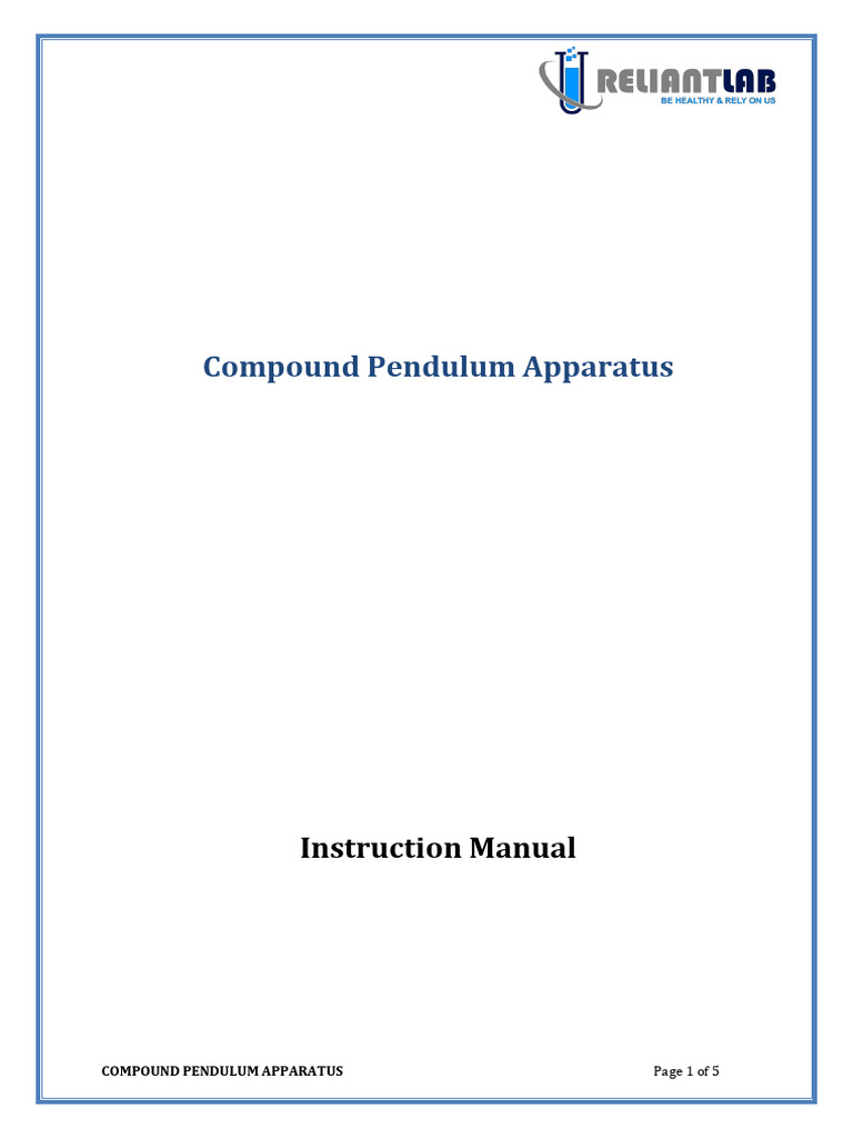 Compound Pendulum Experiment Guide | PDF | Pendulum | Teaching Methods & Materials