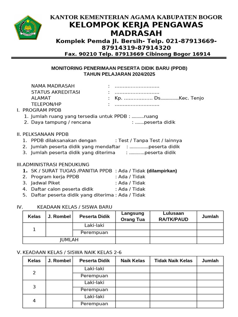 23 Instrumen PPDB 2425 | PDF