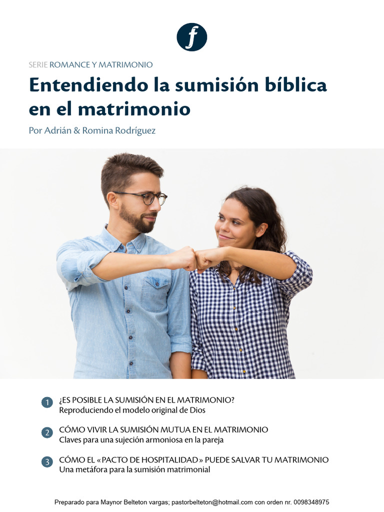 Sumisión en el Matrimonio: Claves Bíblicas | PDF | Amor | Cristo (título)