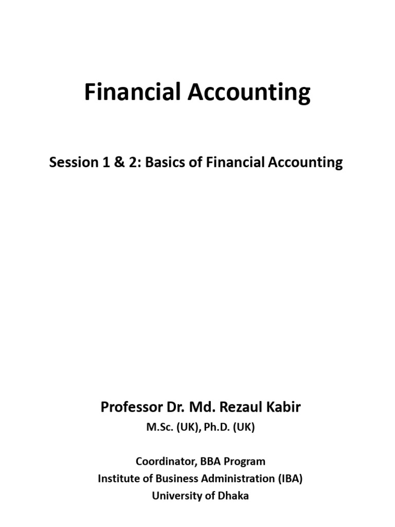 Financial Accounting | PDF