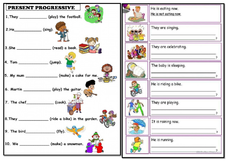 Present Progressive | PDF