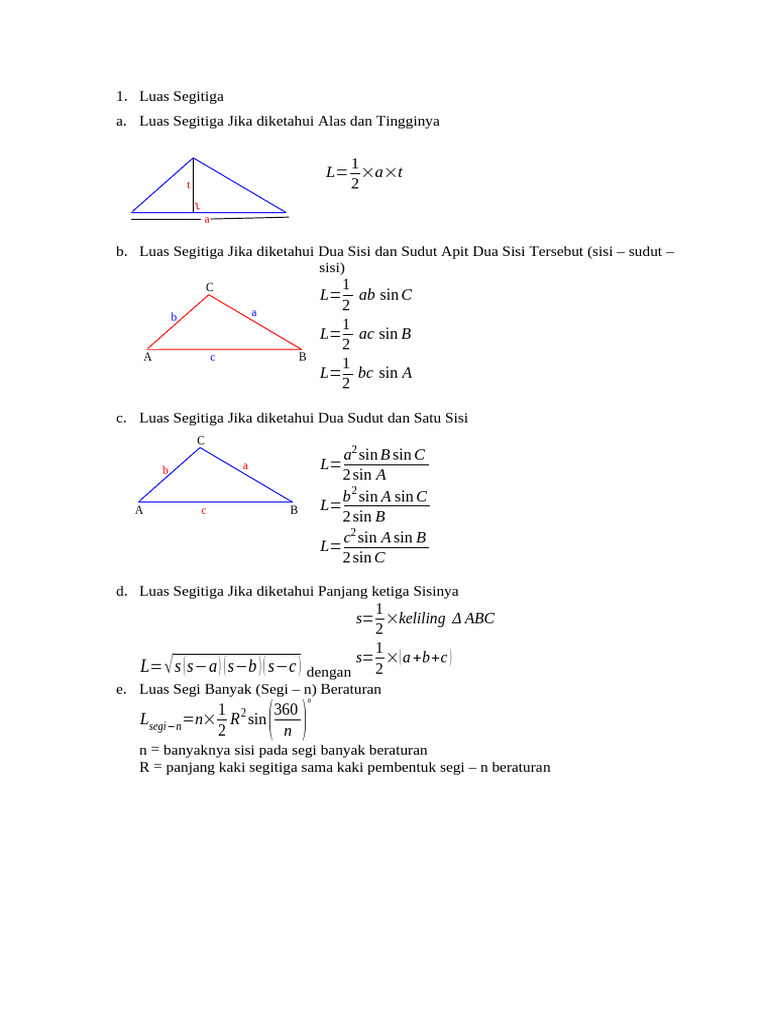 Materi Luas Segitiga | PDF