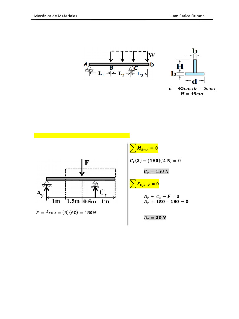 005 Esfuerzo normal-Rectan(W) - Resuelto Dato | PDF