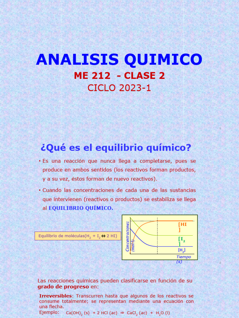 ANALISIS QUIMICO CLASE 2 2023-2 | PDF