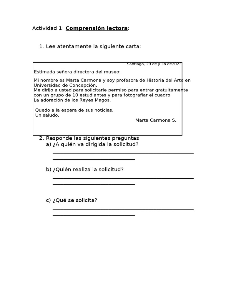 La Carta 1 | PDF
