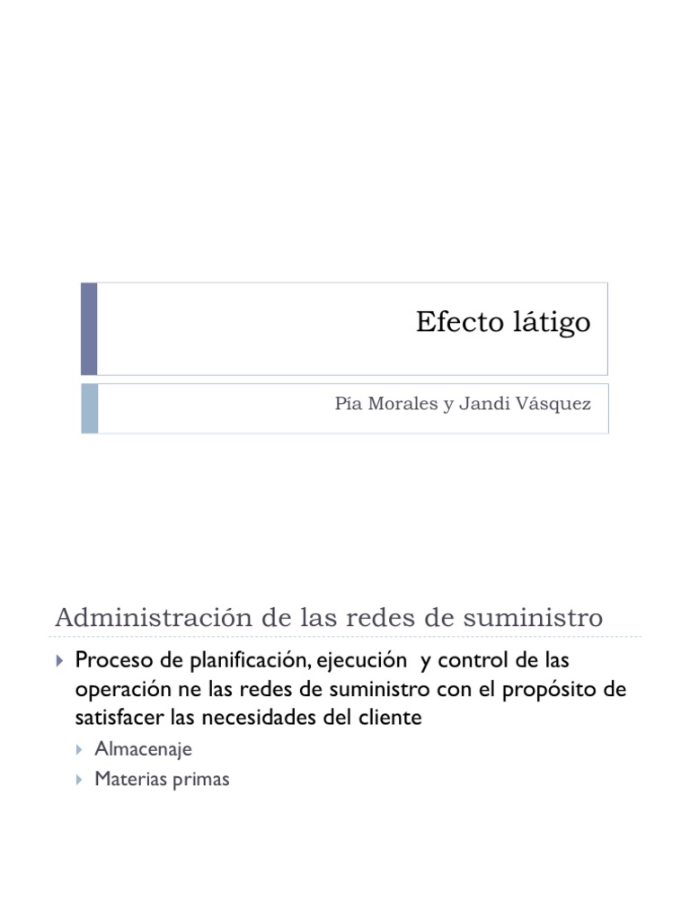 Efecto Latigo | PDF