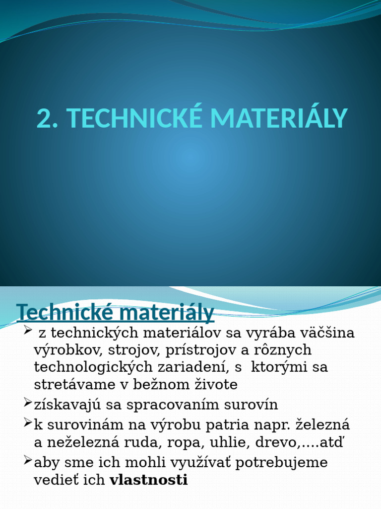 I.E - Technické Materiály - Prehľad | PDF