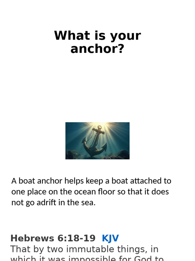 What Is Your Anchor | PDF