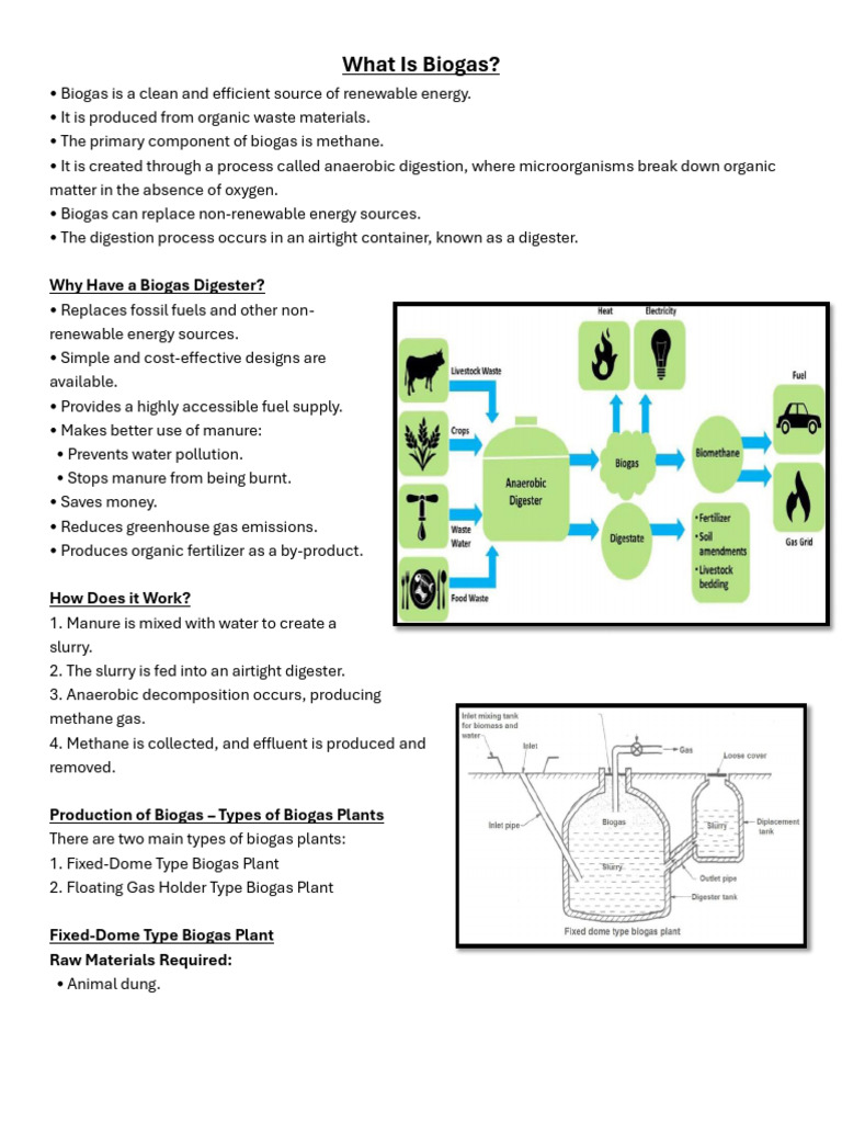 What Is Biogas?: Why Have A Biogas Digester? | PDF