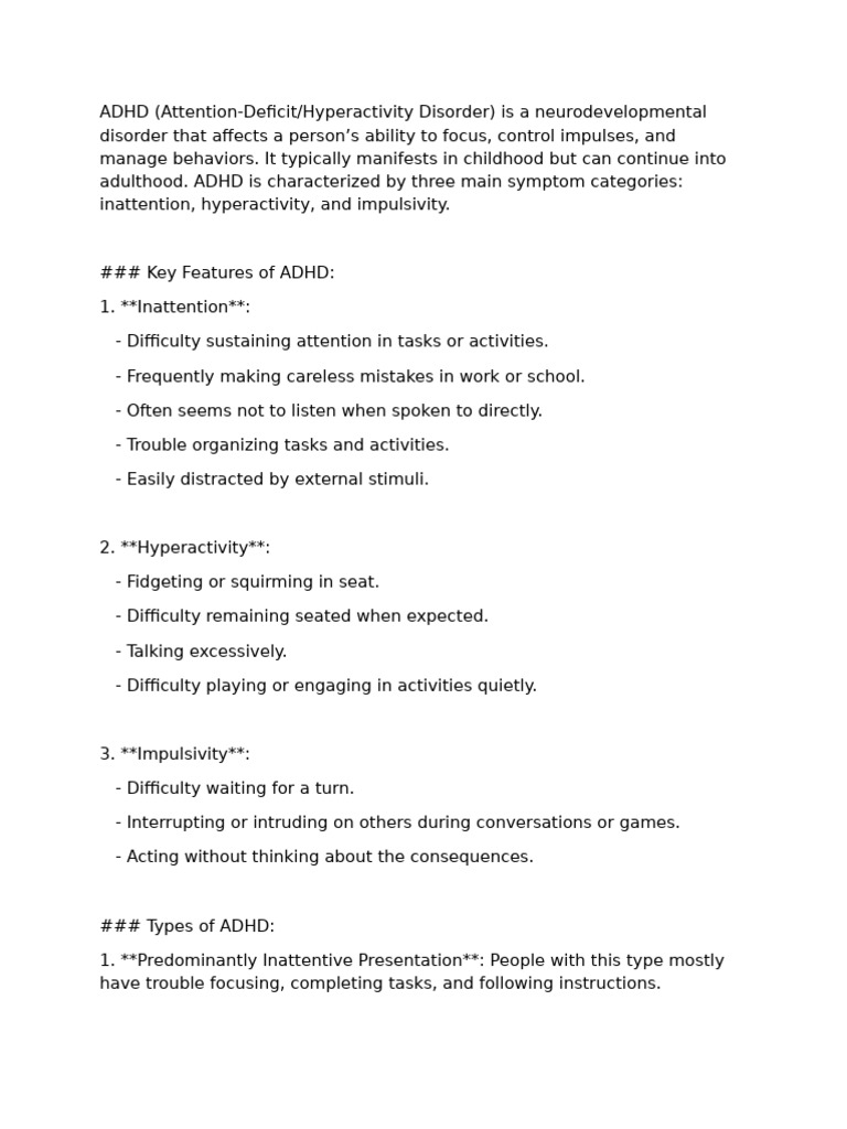 Adhd | PDF