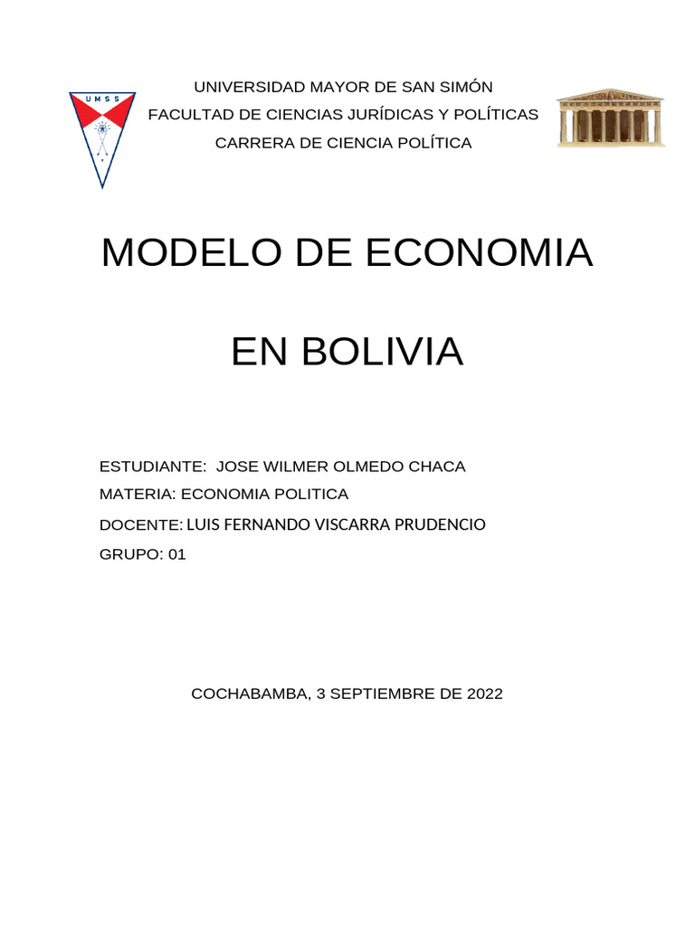 Modelo Economico de Bolivia | PDF
